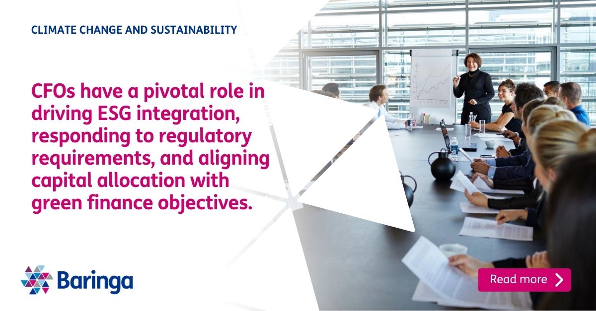 The evolving role of CFOs in driving sustainability and ESG targets | Baringa