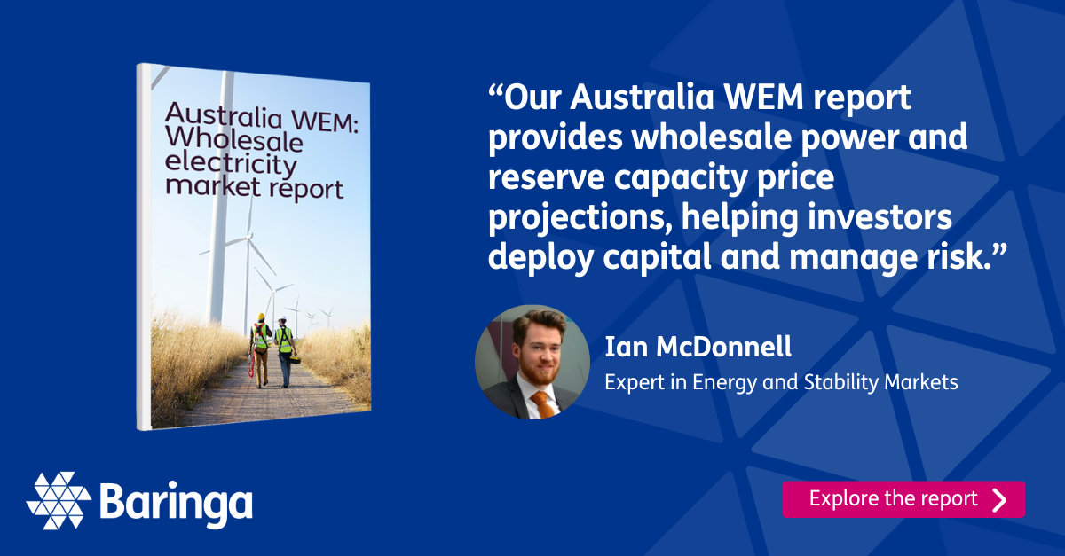 Australia WEM: Wholesale electricity market report | Baringa